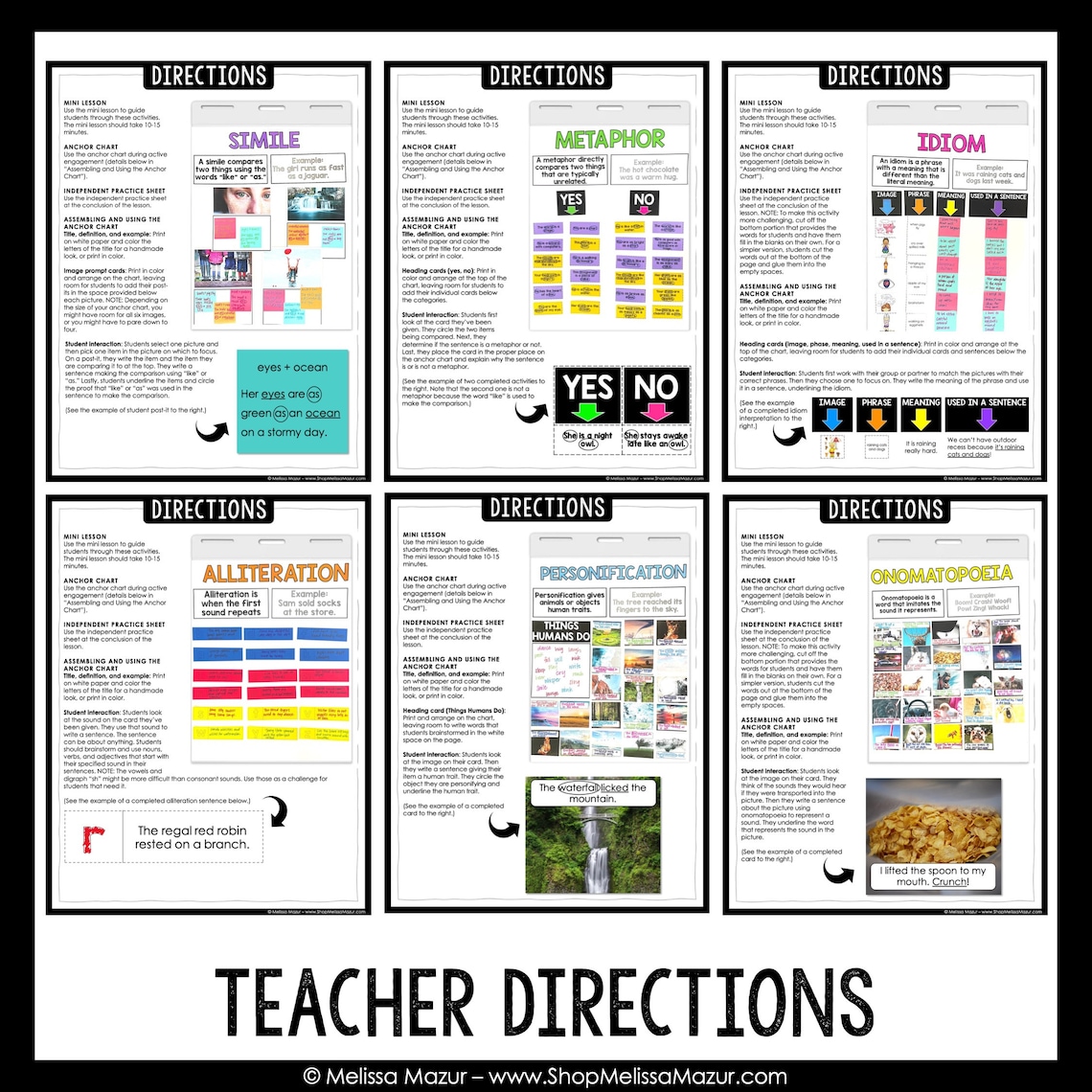 Figurative Language Anchor Charts - Interactive Anchor Charts [DIGITAL ...