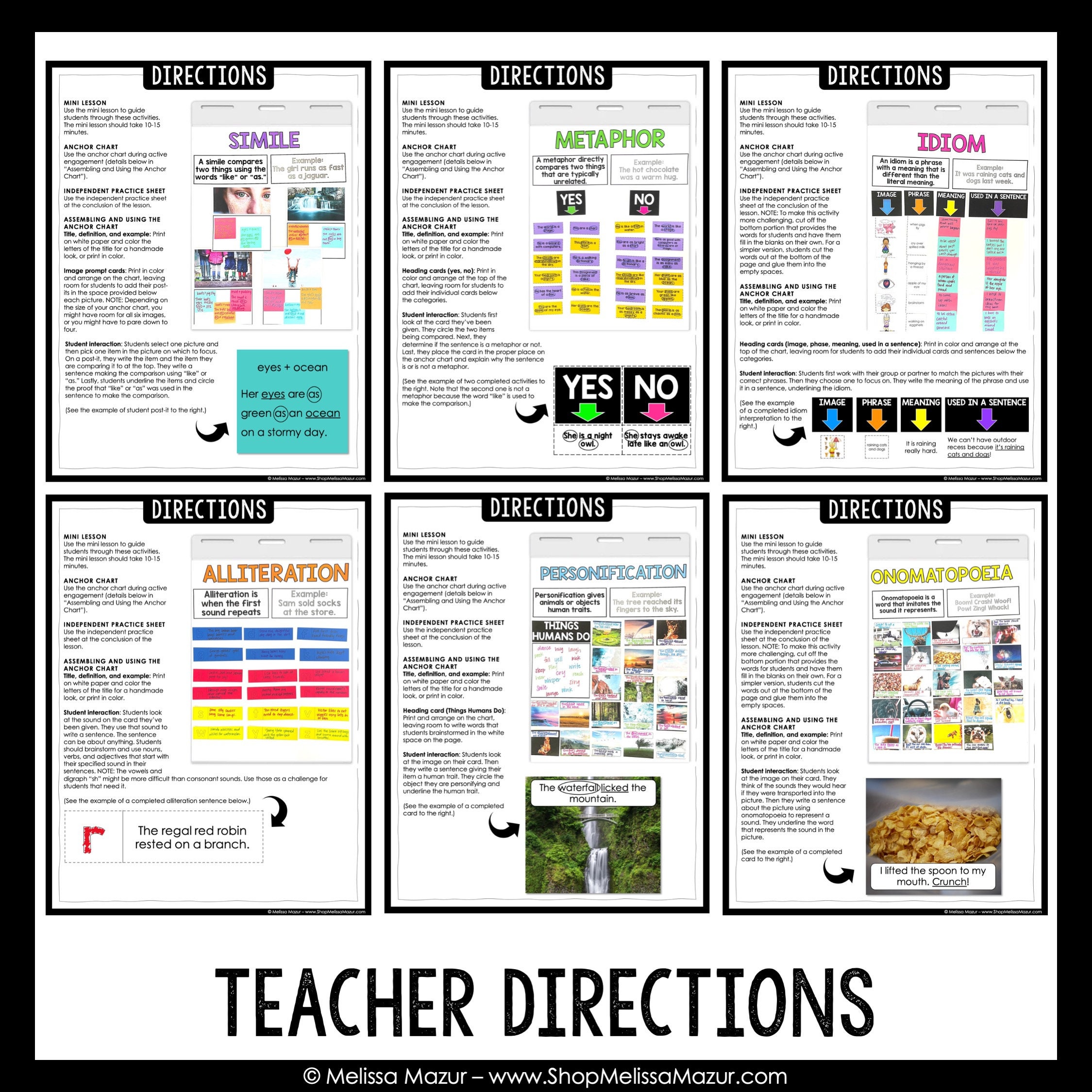 Figurative Language Anchor Charts - Interactive Anchor Charts [DIGITAL ...