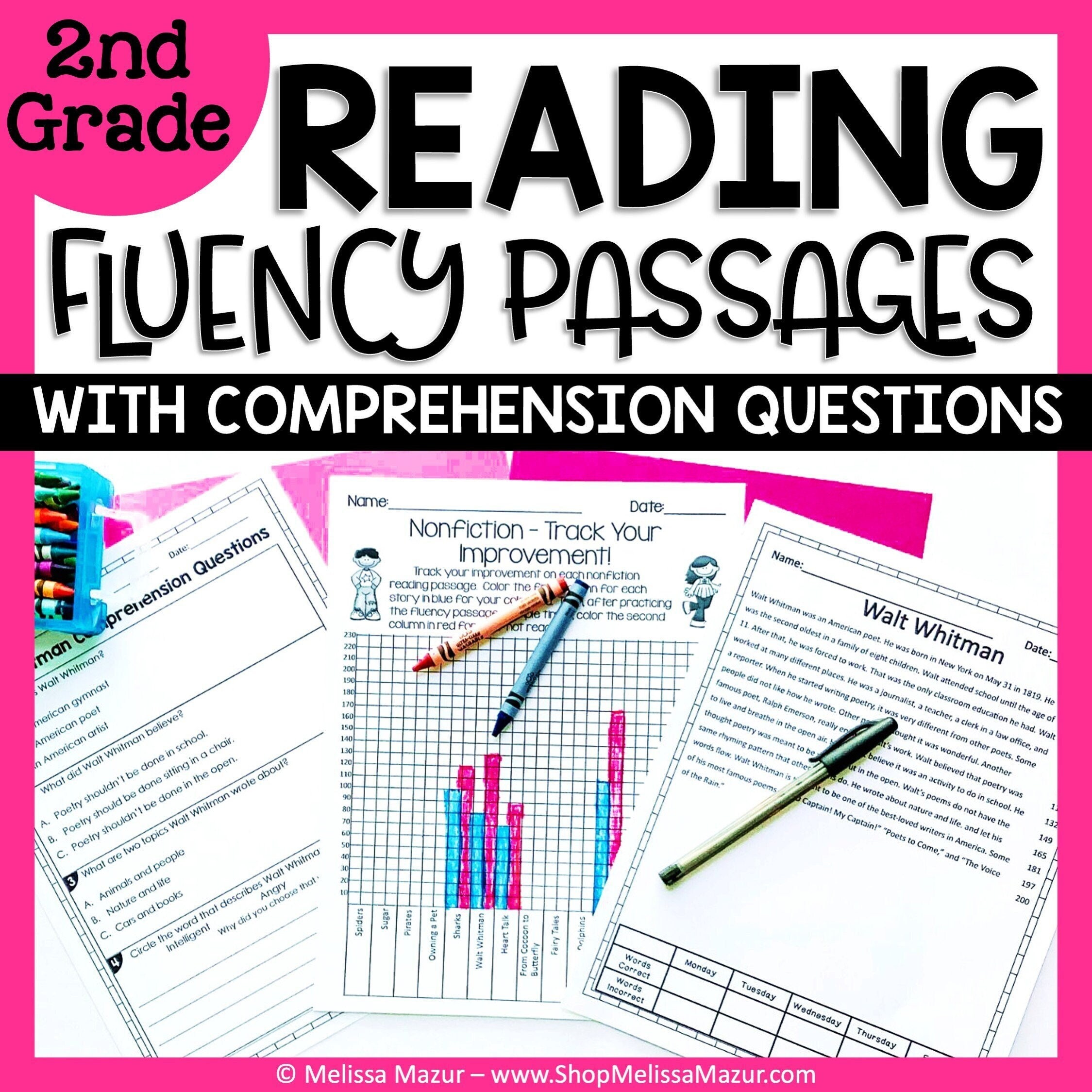 2nd Grade Reading Fluency Passages | Reading Comprehension Questions ...