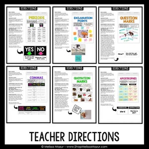 Punctuation Anchor Charts: Interactive Grammar Lessons (digital ...