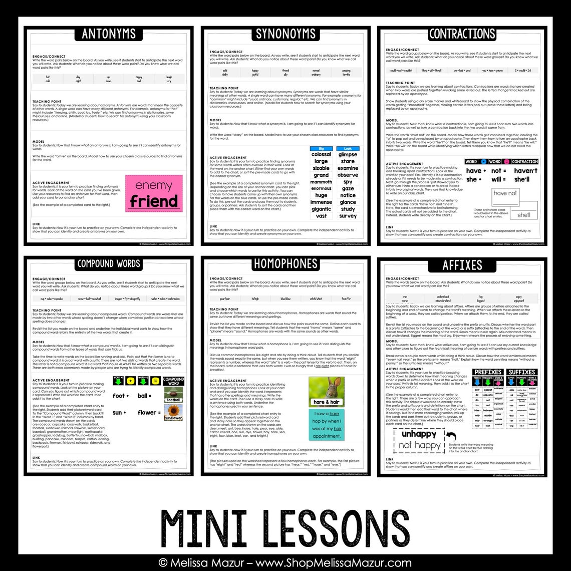 Types of Words Anchor Charts - Interactive Anchor Charts [DIGITAL ...