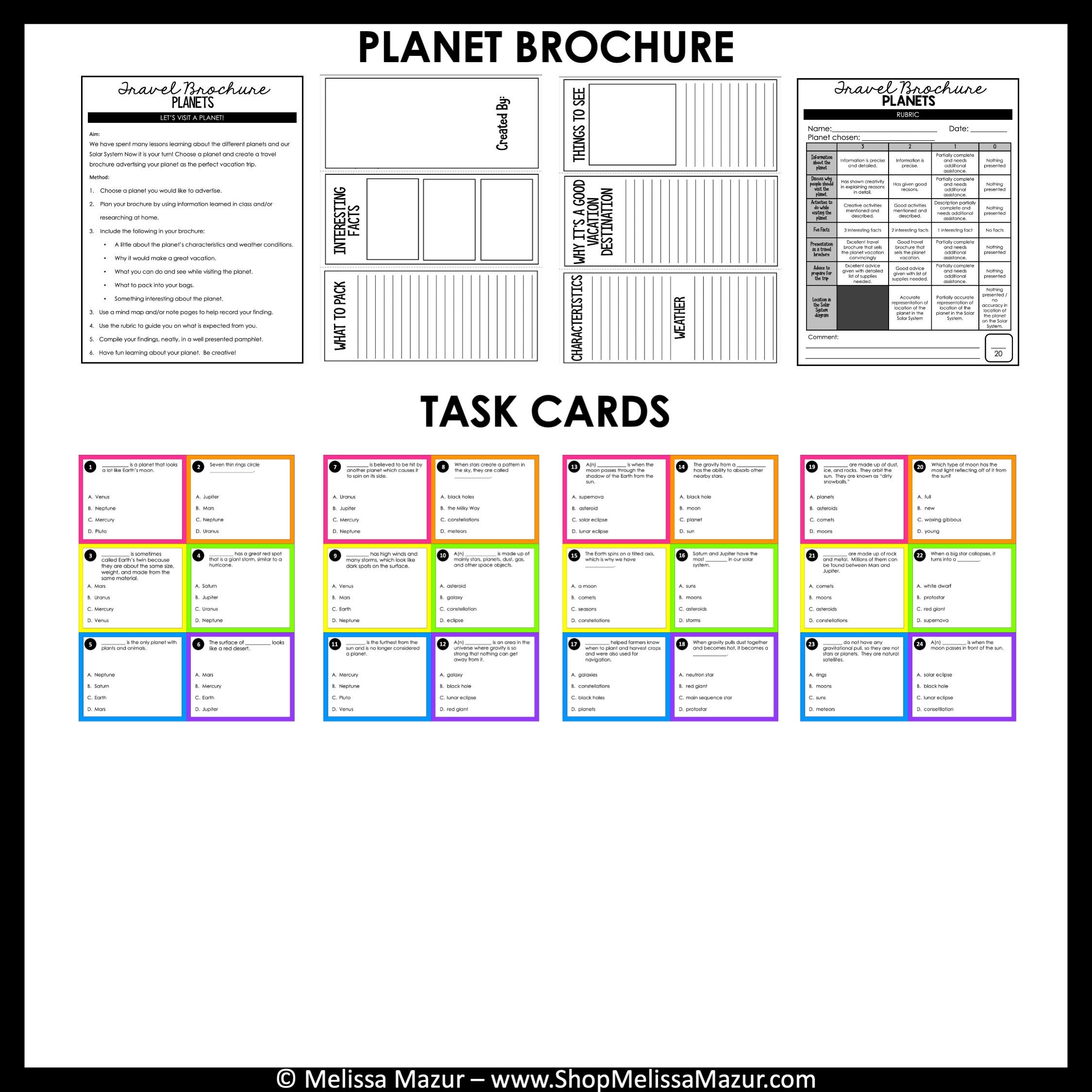 Astronomy Space Science Unit | Science Reading Passages, Task Cards ...