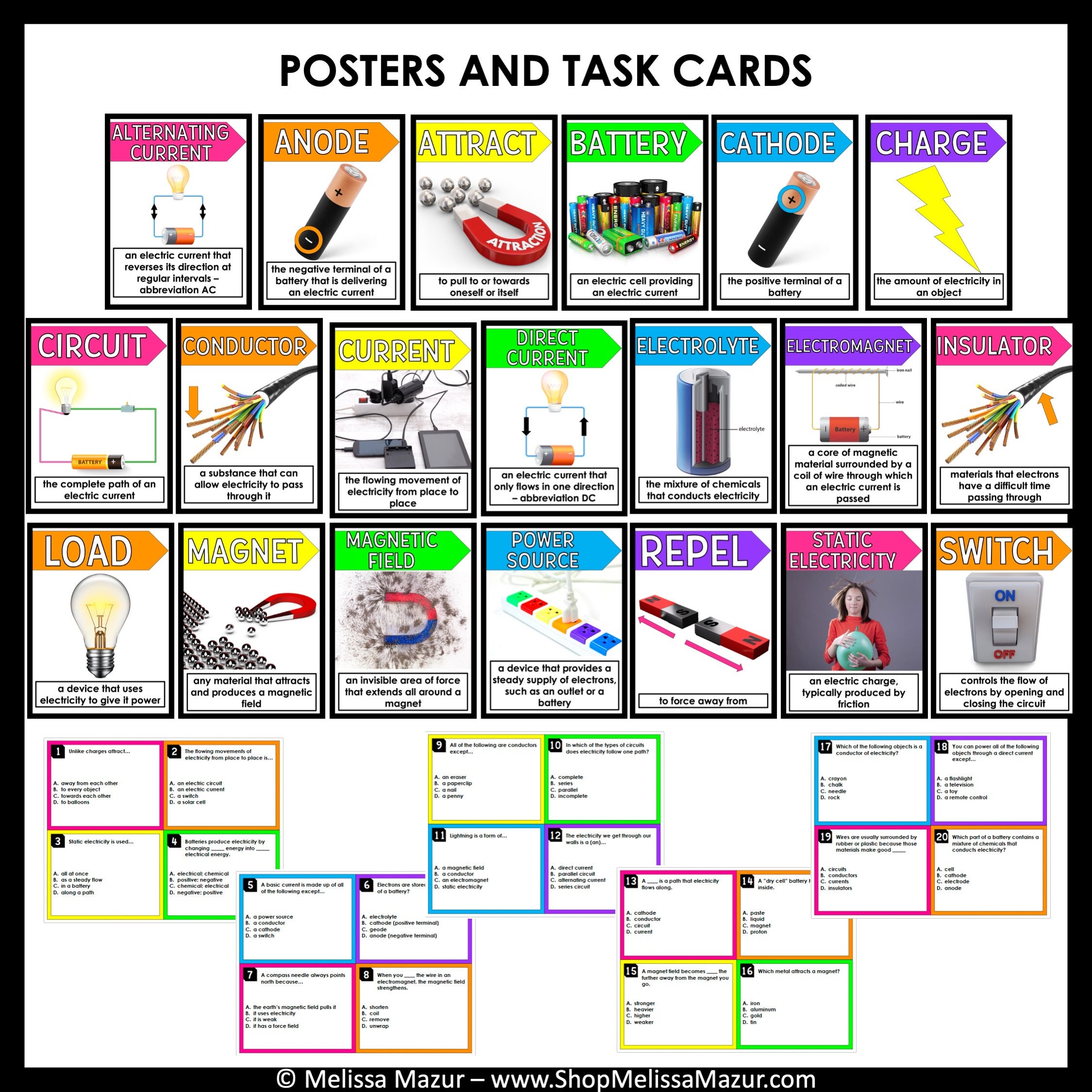 Electricity and Magnetism Science Unit: Reading, Labs, Posters ...