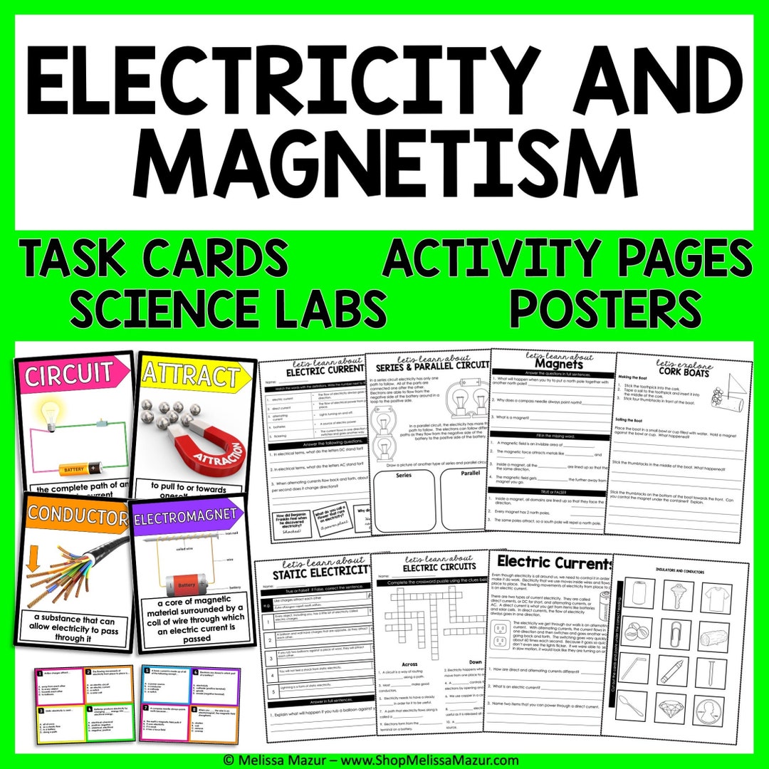 Electricity and Magnetism Science Unit | Science Reading Passages, Task ...