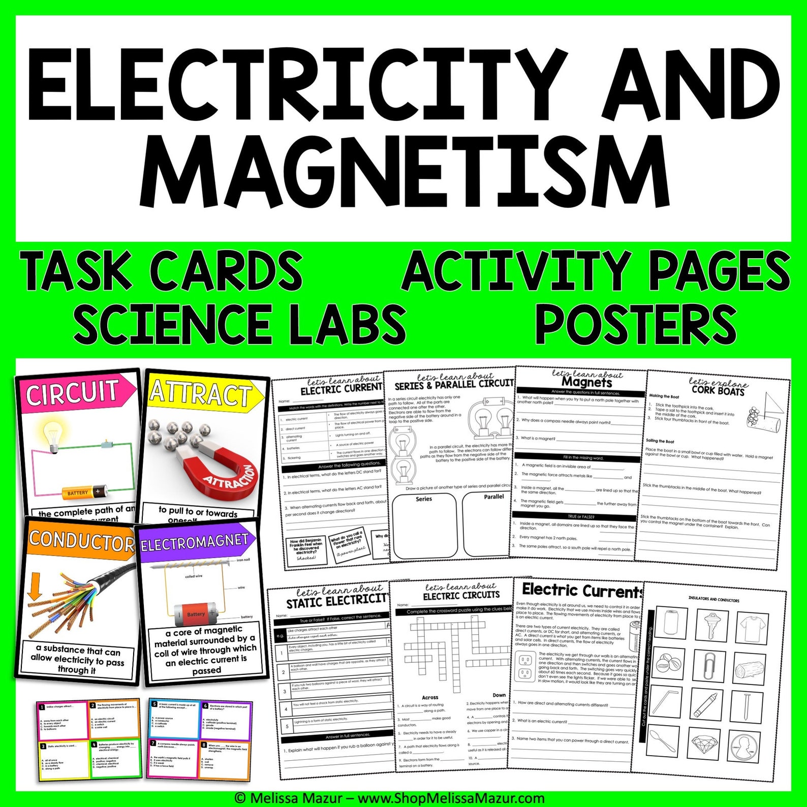Electricity and Magnetism Science Unit | Science Reading Passages, Task ...