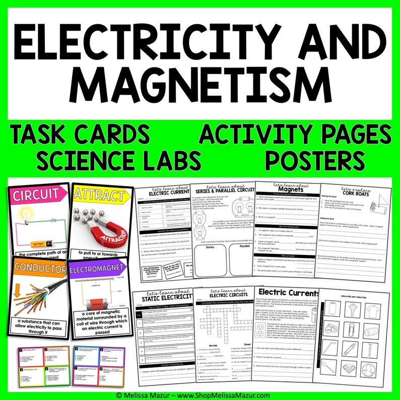 Electricity and Magnetism Science Unit | Science Reading Passages, Task ...