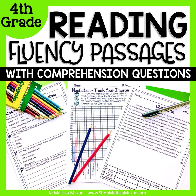4th Grade Reading Fluency Passages | Reading Comprehension Questions ...
