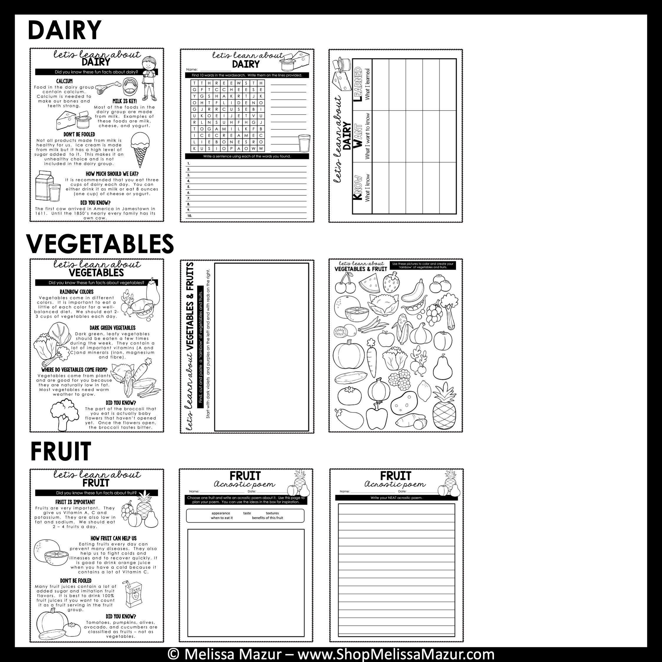 Nutrition and Food Science Unit Science Reading Passages - Etsy