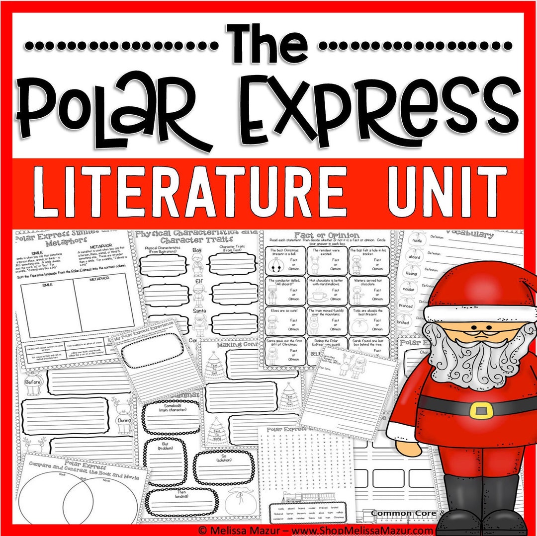 Polar Express Literature Unit Christmas Reading Activities - Etsy