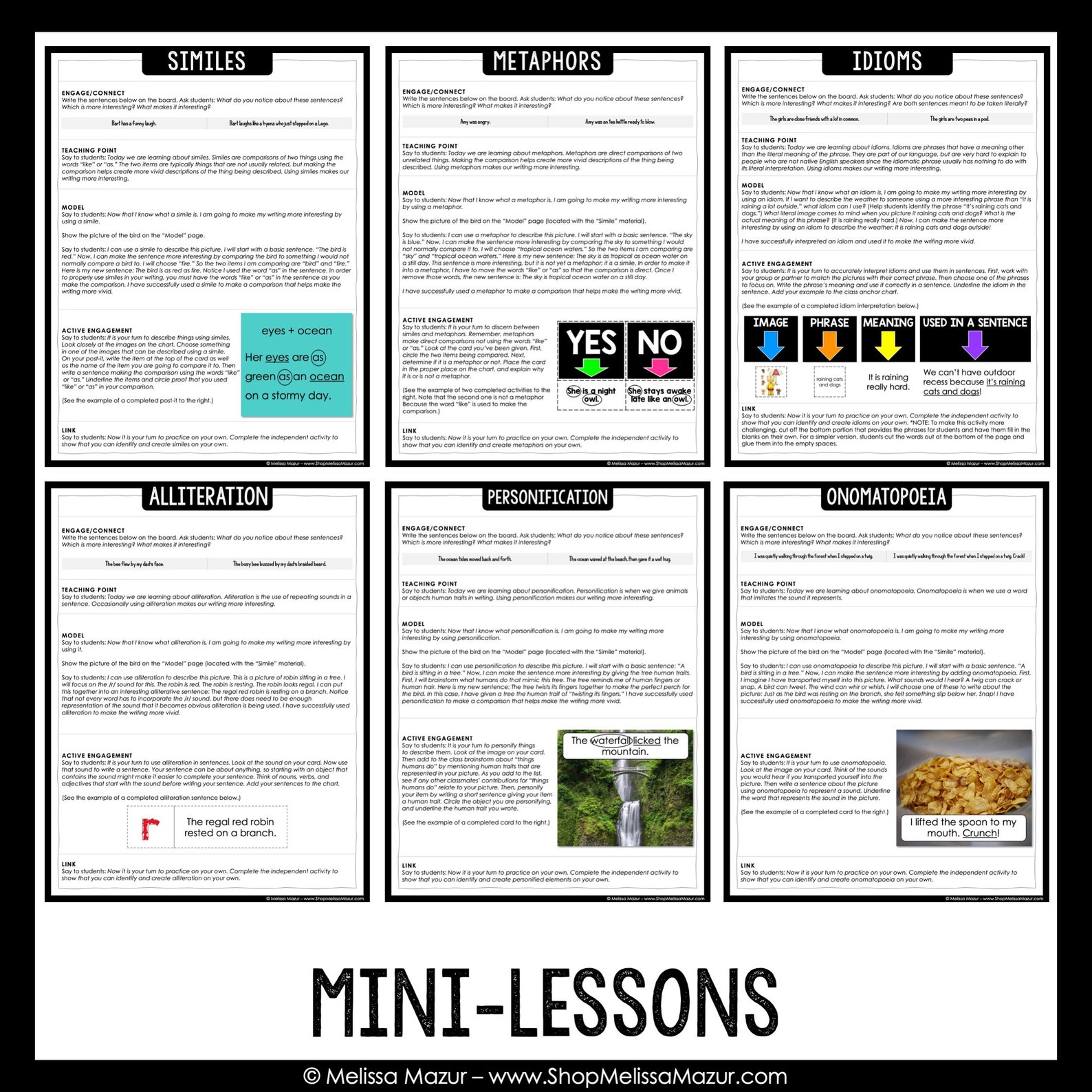 Figurative Language Anchor Charts - Interactive Anchor Charts [DIGITAL ...