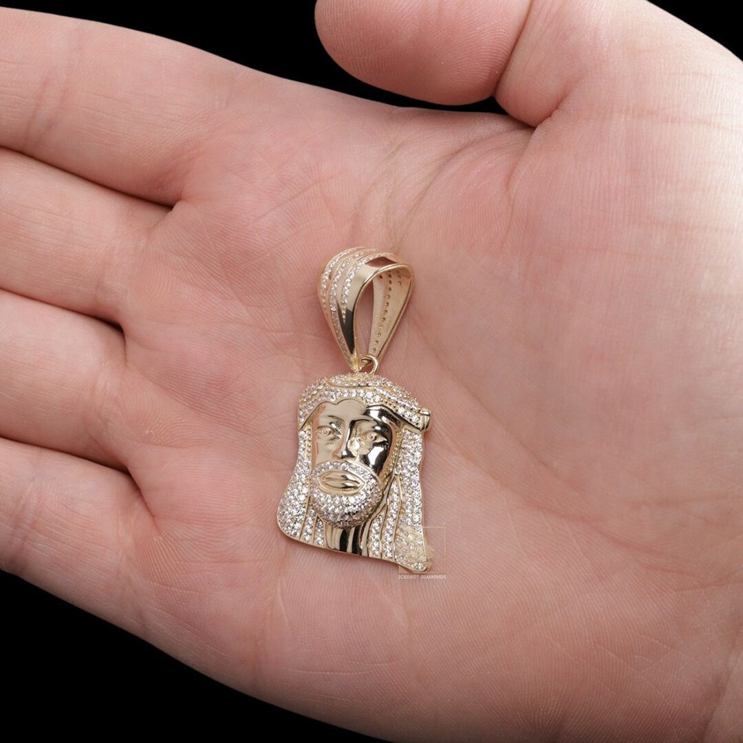 JESUS Customized Iced Out Pendant, Jesus Face Pendant, Personalized ...