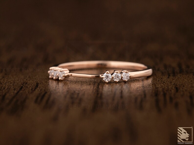 Open Wedding Band Notch Wedding Band Vintage Matching Band Spacer Band ...