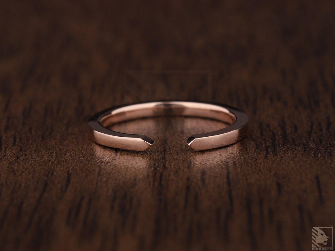 Customized Plain Gold Open Wedding Band, Essential Gold Ring Matching ...