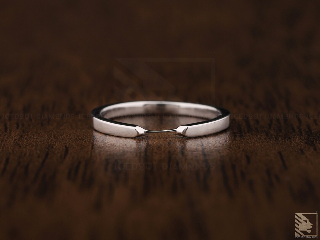 Customized Plain Notch Wedding Band Wedding Band for Women 14K Solid ...