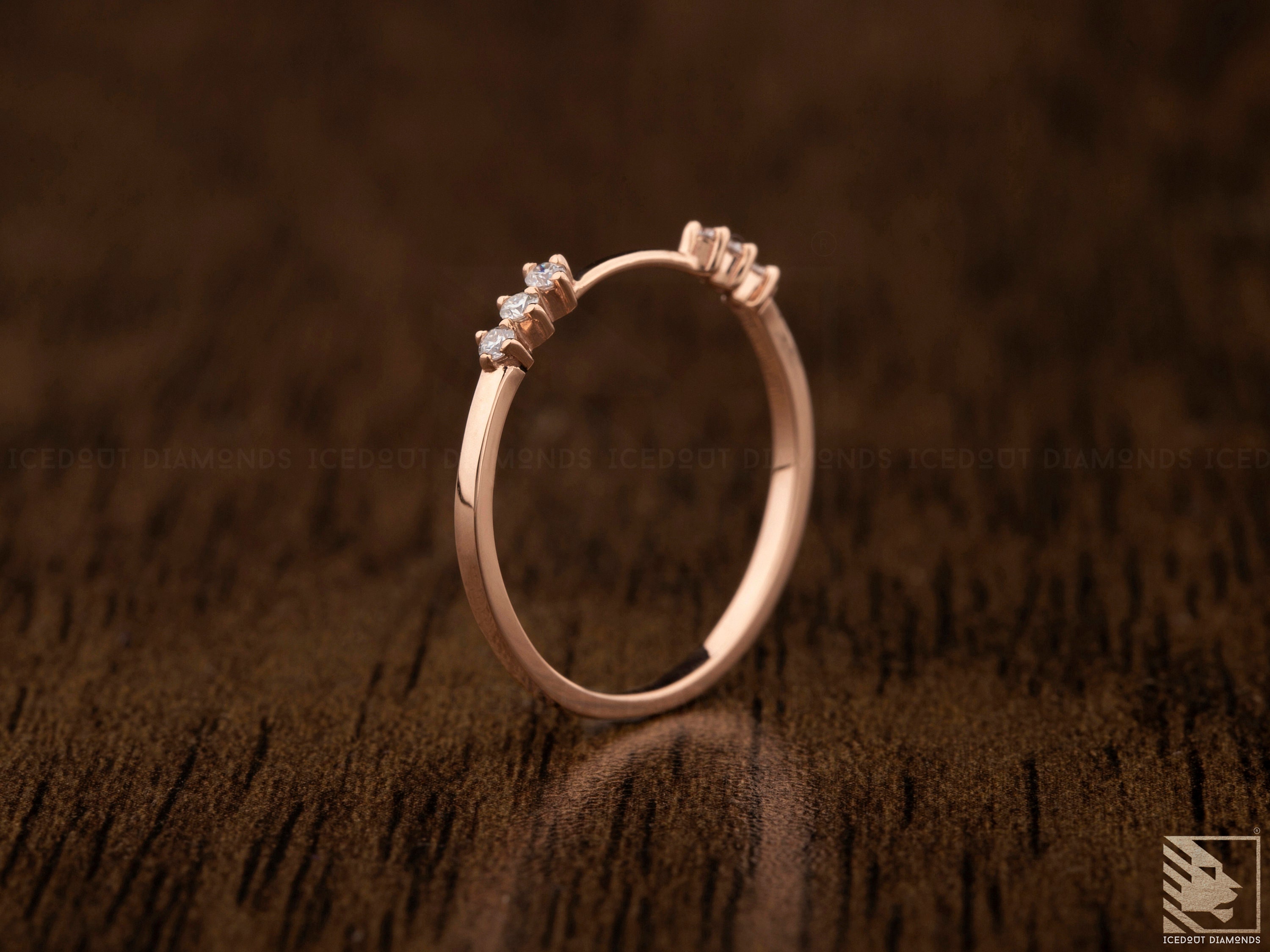 Open Wedding Band Notch Wedding Band Vintage Matching Band Spacer Band ...