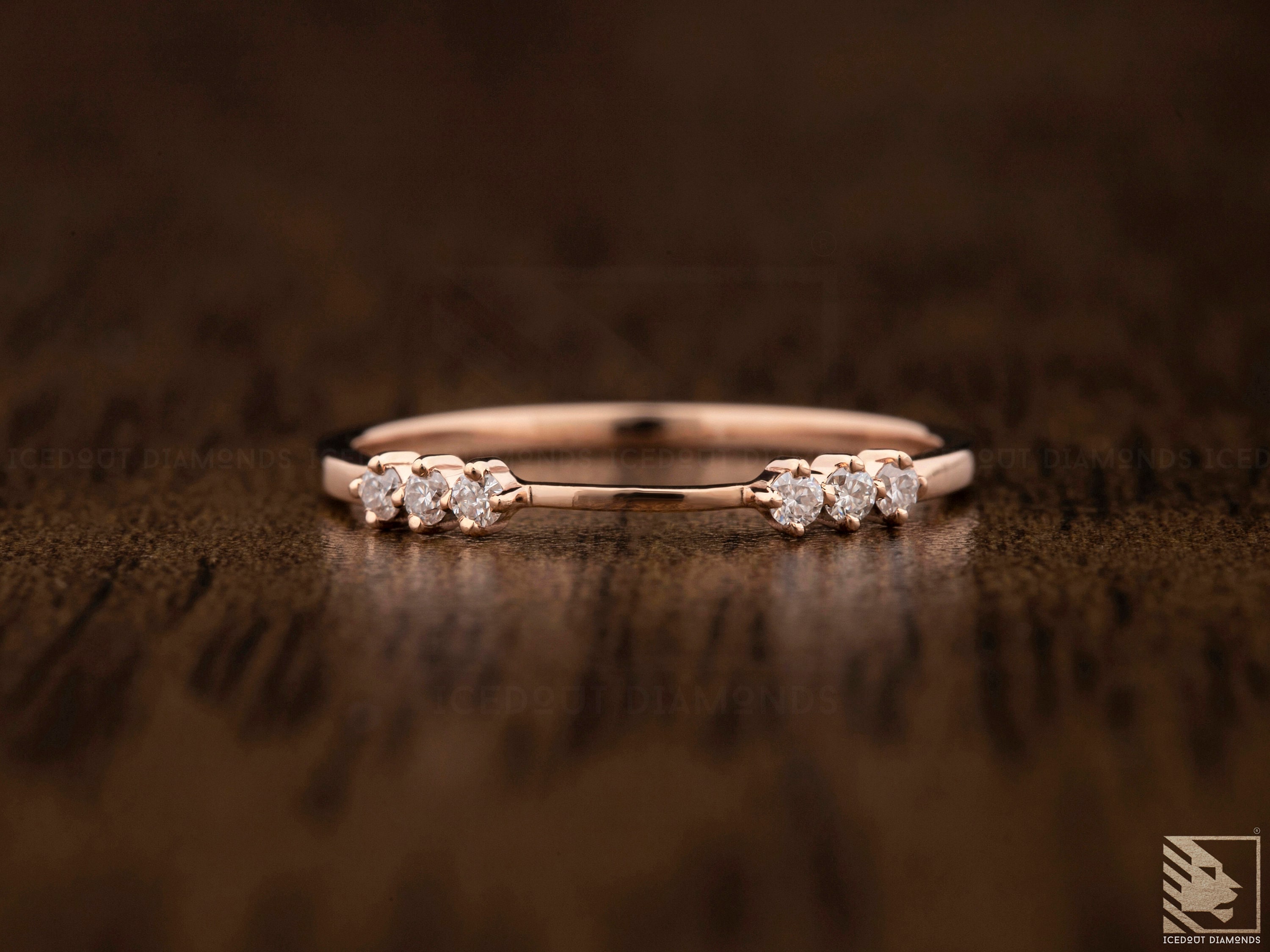 Open Wedding Band Notch Wedding Band Vintage Matching Band Spacer Band ...