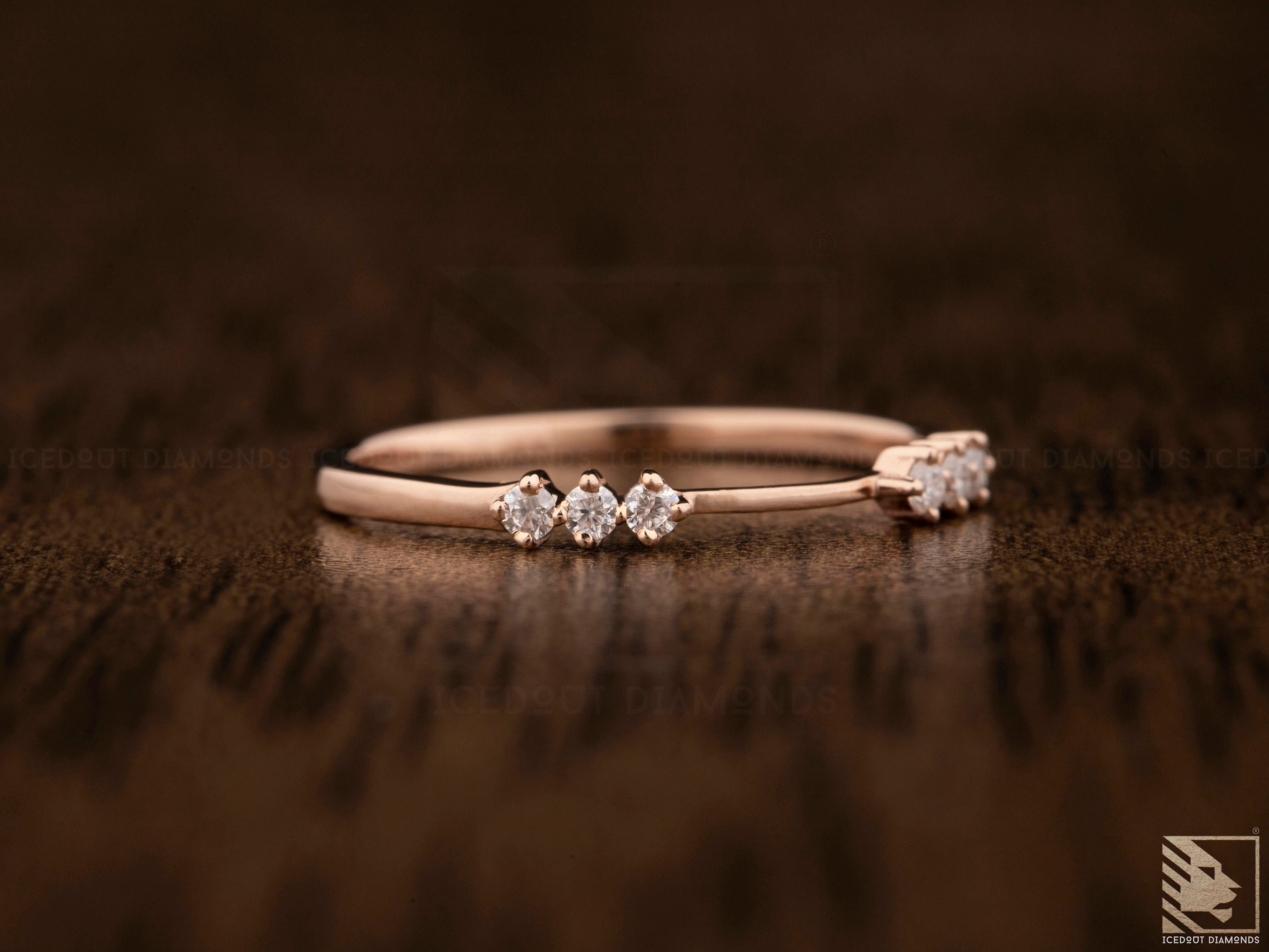 Open Wedding Band Notch Wedding Band Vintage Matching Band Spacer Band ...