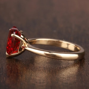 COST OF REPAIR: Lab Ruby Heart Ring,ruby Promise Ring,heart Cut ...