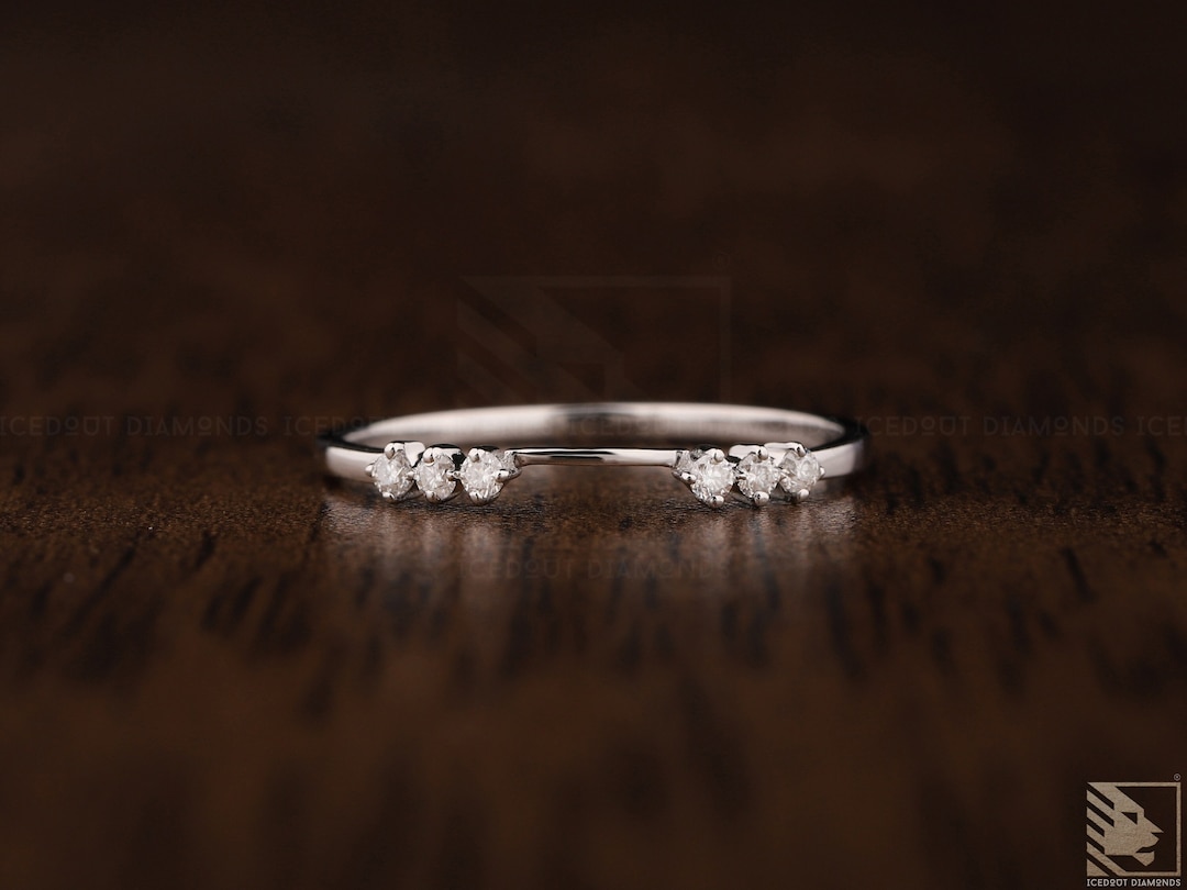 Open Wedding Band Notch Wedding Band Vintage Matching Band Spacer Band ...
