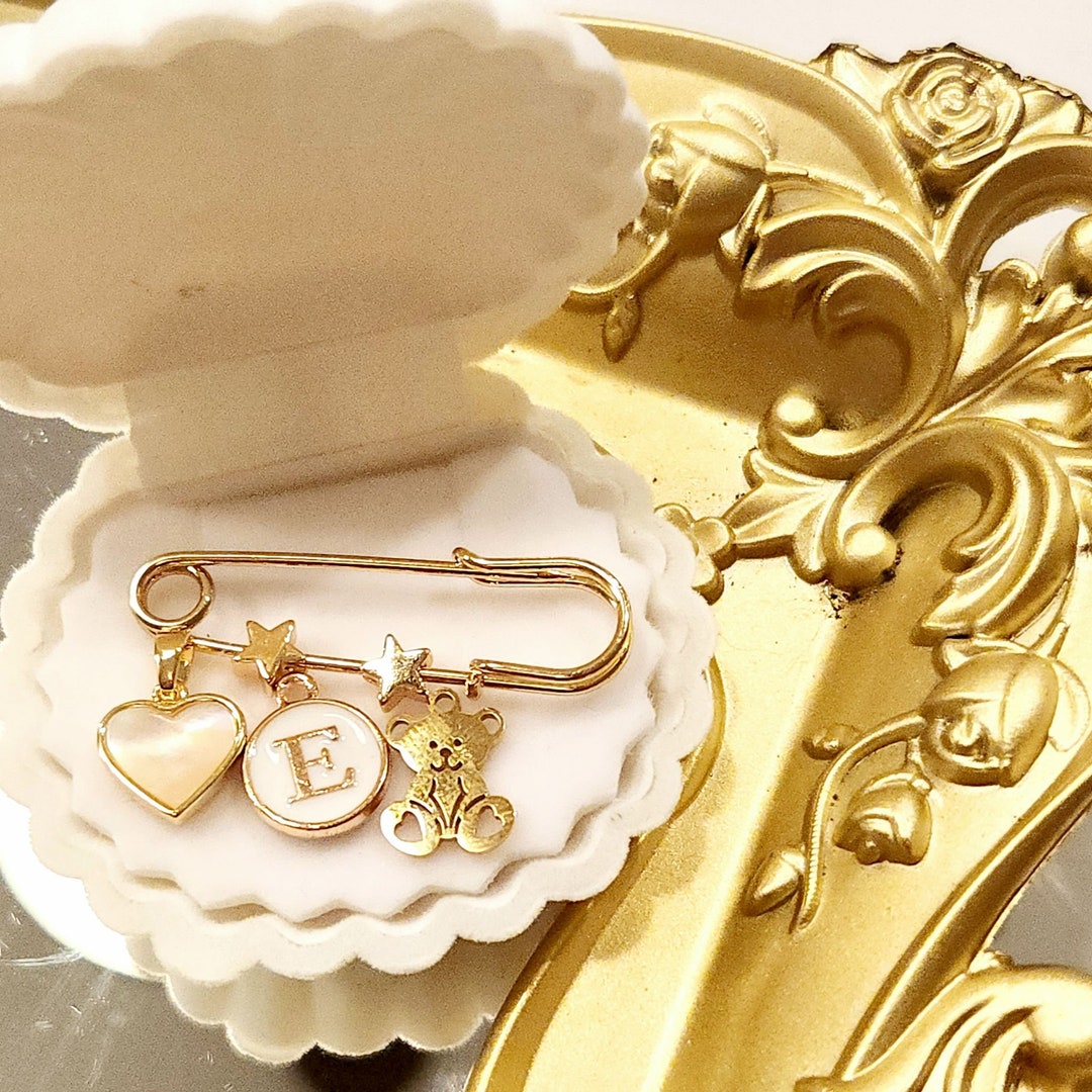 Personalized Gold-plated Child Birth Brooch - Etsy