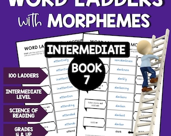 Word Ladders With Morphemes 6: Word Work Fun - Build Multisyllabic ...