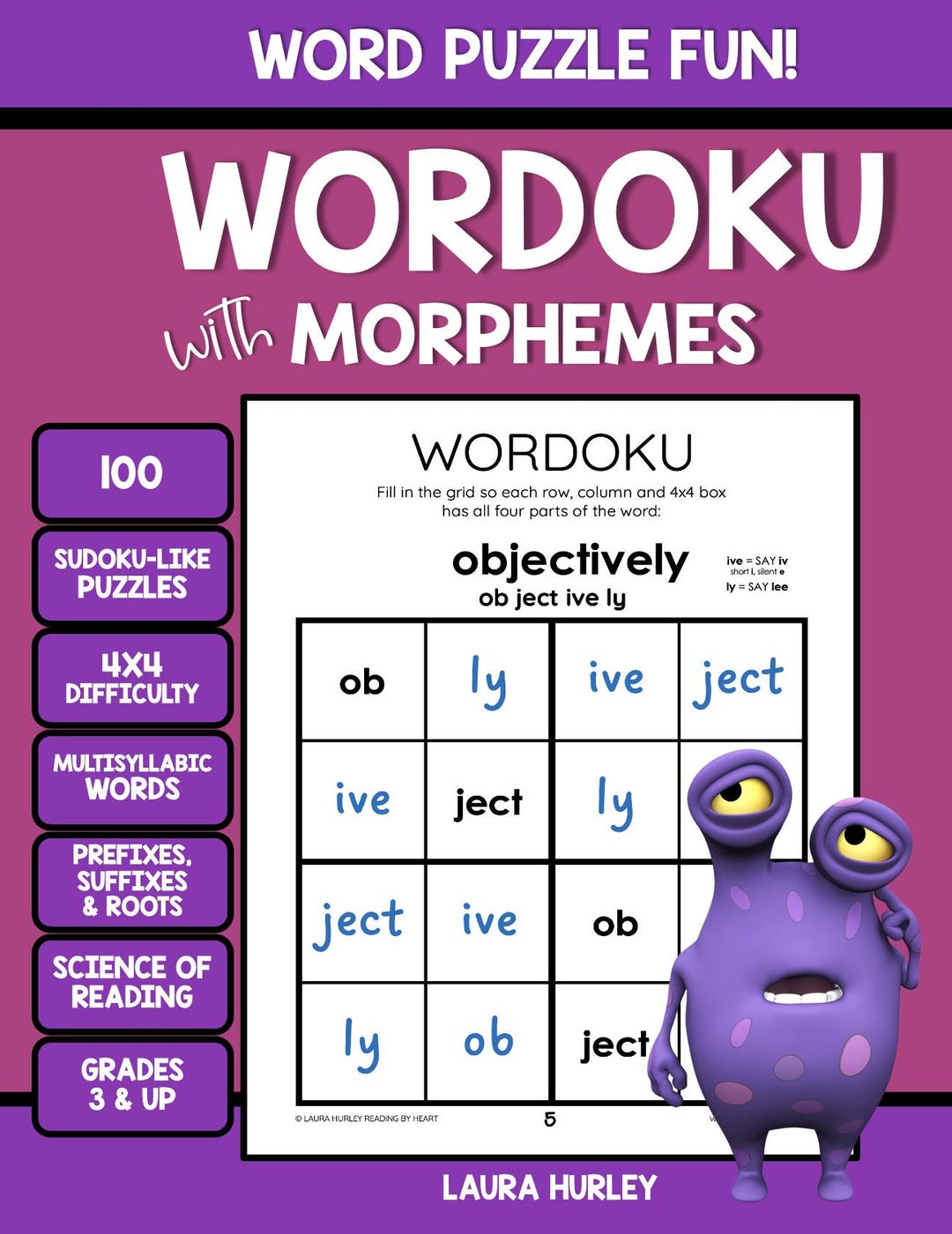 WORDOKU With Morphemes: Word Puzzle Fun Multisyllabic Words With ...