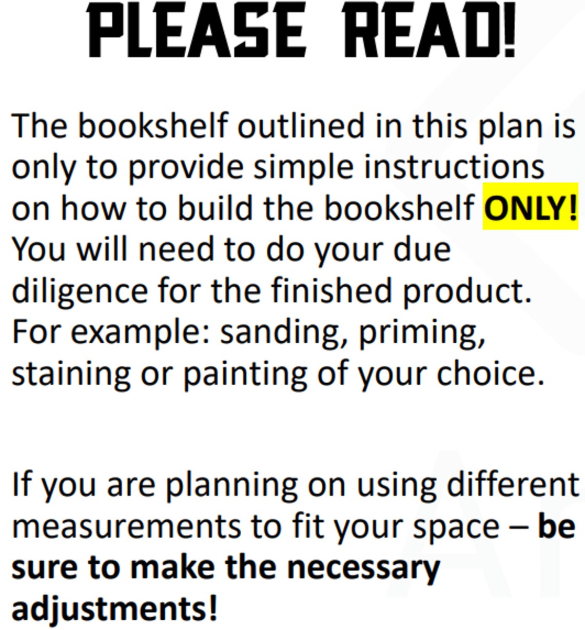 Simple Book Shelf Plans - Etsy