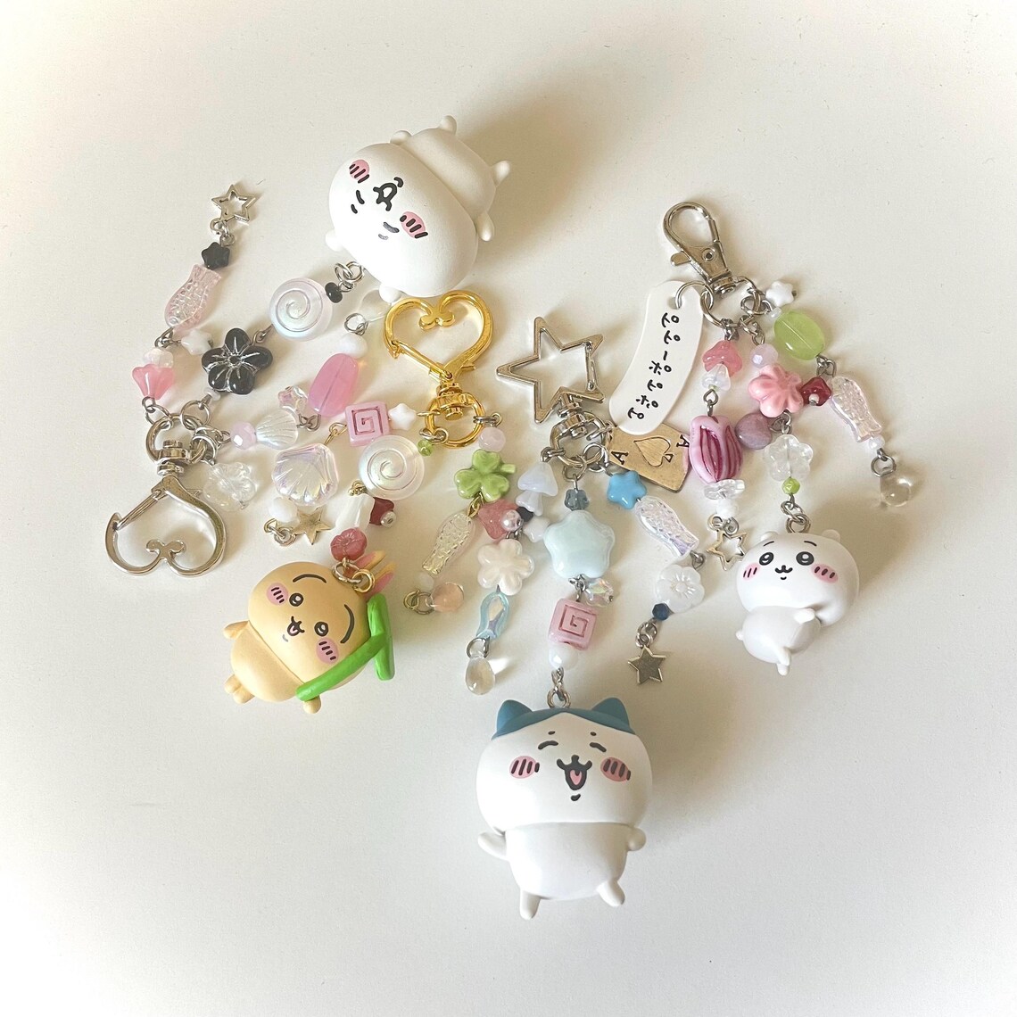 CHIIKAWA Usagi Hachiware Bunny Beaded Character Keychains ! - Etsy