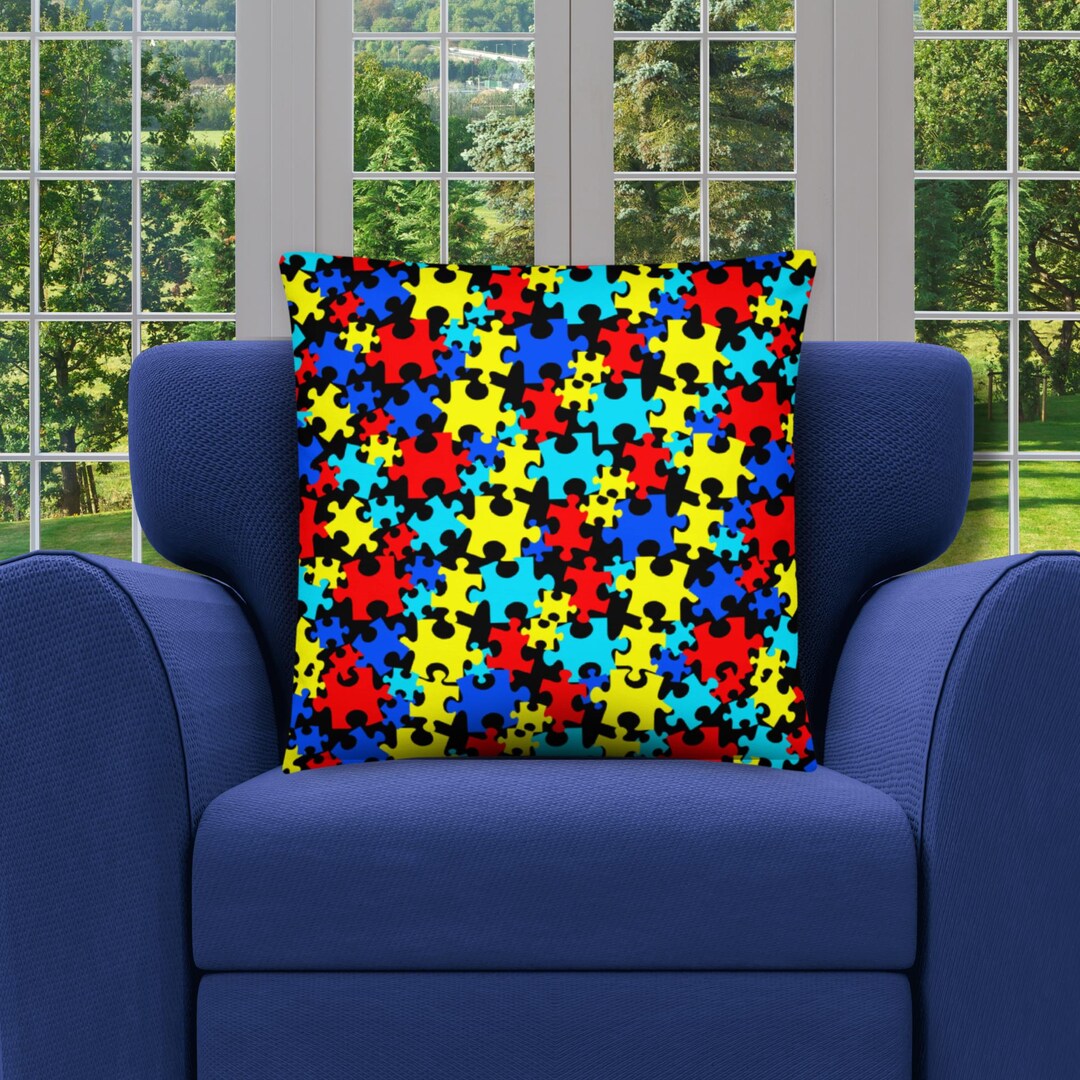 Autism Puzzle Pillow | Autism Awareness | Autism Gifts | Autism Kids ...
