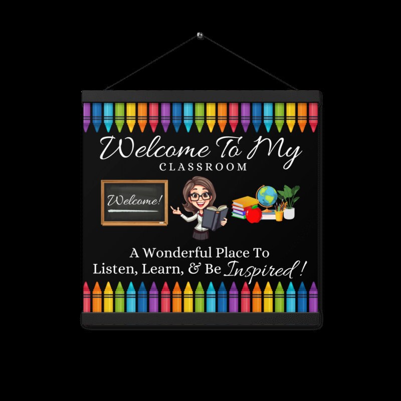 Welcome to My Classroom Sign 4 Teacher Sign for Door Classroom Sign for ...