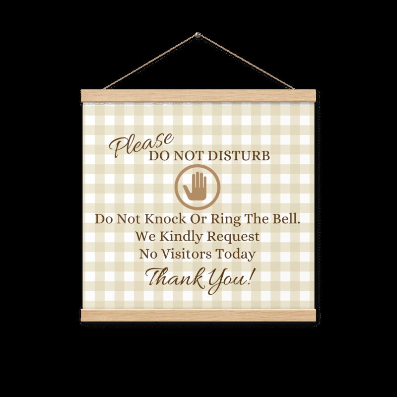Do Not Disturb Sign 1 Do Not Knock Sign Do Not Ring Doorbell Sign Do ...