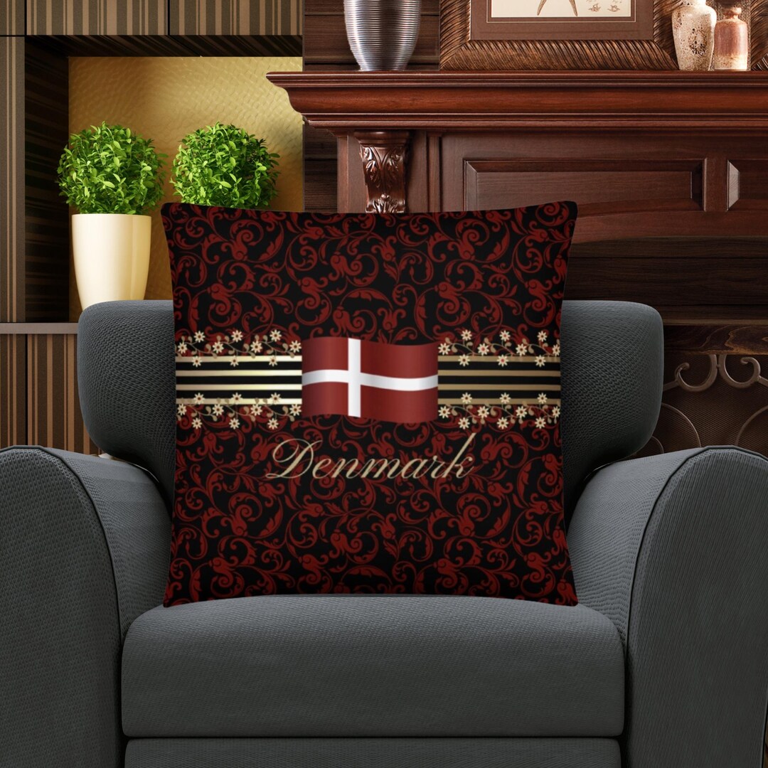 Denmark Gift | Denmark Pillow | Denmark Design | Denmark Art | Denmark ...