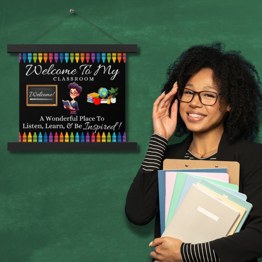 Welcome to My Classroom Sign #2 | Teacher Sign Crayons | Teacher Sign ...