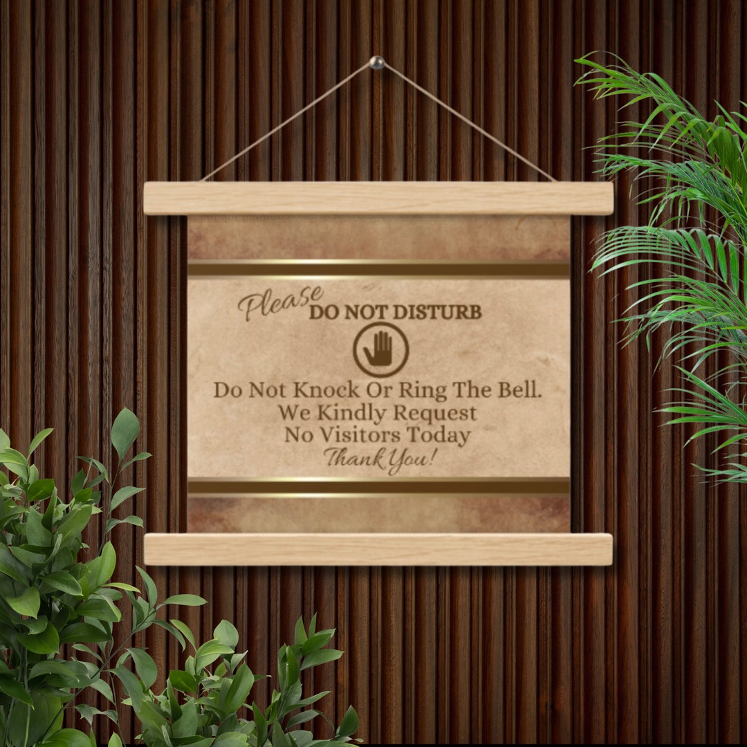 Do Not Disturb Sign #6 | Do Not Knock Sign | Do Not Ring Doorbell Sign ...
