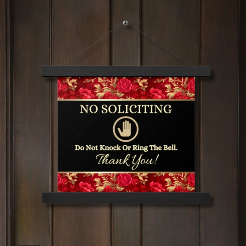 No Soliciting Sign #3 | Do Not Knock Sign | Do Not Ring Doorbell Sign ...