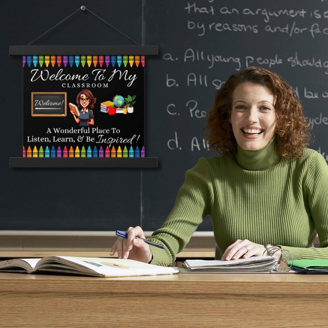 Welcome to My Classroom Sign #3 | Teacher Sign Crayons | Teacher Sign ...