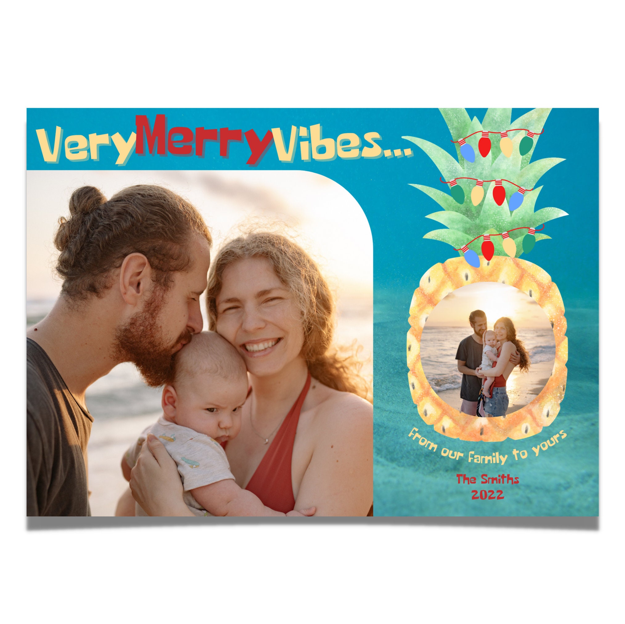 Spongebob Very Merry Vibes Holiday Card, Printable Canva Template ...