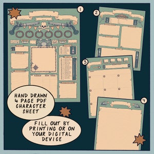 Pirate Life | Printable Dnd Character Sheet PDF for Dungeons and ...