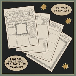 Knight's Oath Printable Dnd Character Sheet PDF for Dungeons and ...