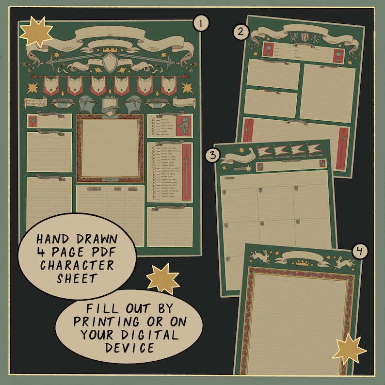 Paladin's Oath | Printable Dnd Character Sheet PDF for Dungeons and ...