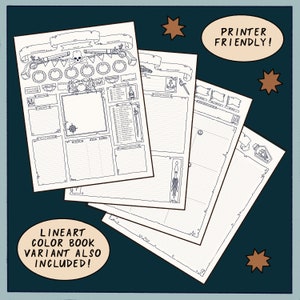 Pirate Life | Printable Dnd Character Sheet PDF for Dungeons and ...
