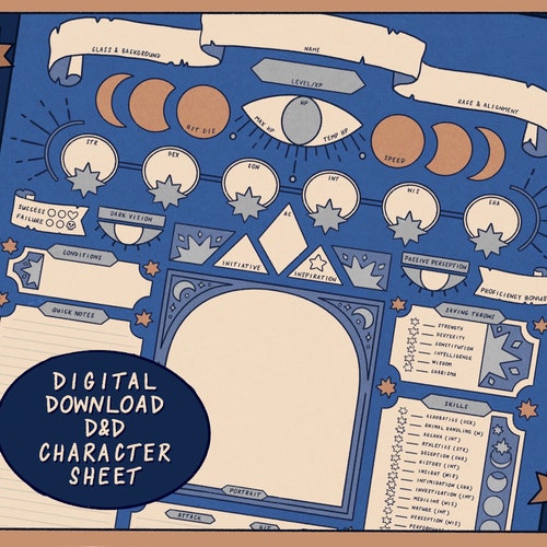 Wild West Printable Dnd Character Sheet PDF for Dungeons and - Etsy