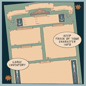 Pirate Life | Printable Dnd Character Sheet PDF for Dungeons and ...