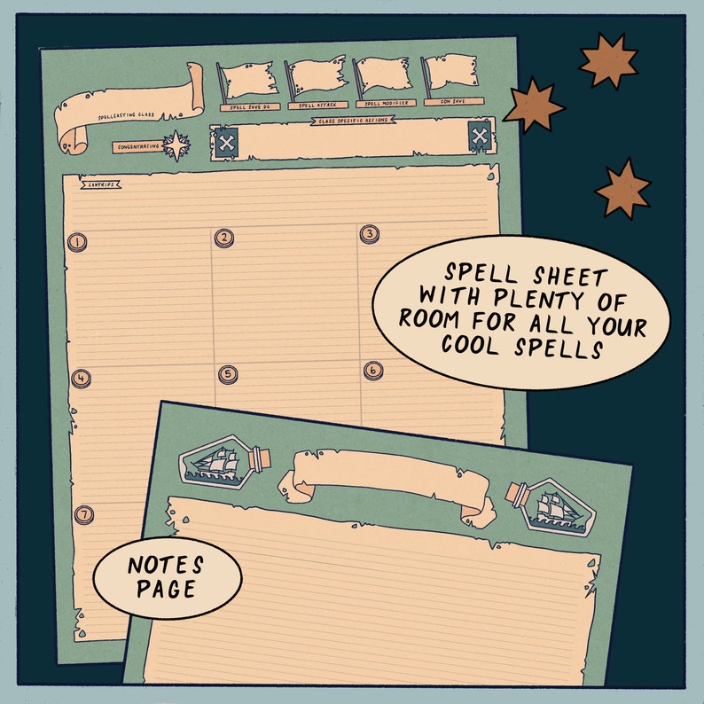 Pirate Life | Printable Dnd Character Sheet PDF for Dungeons and ...