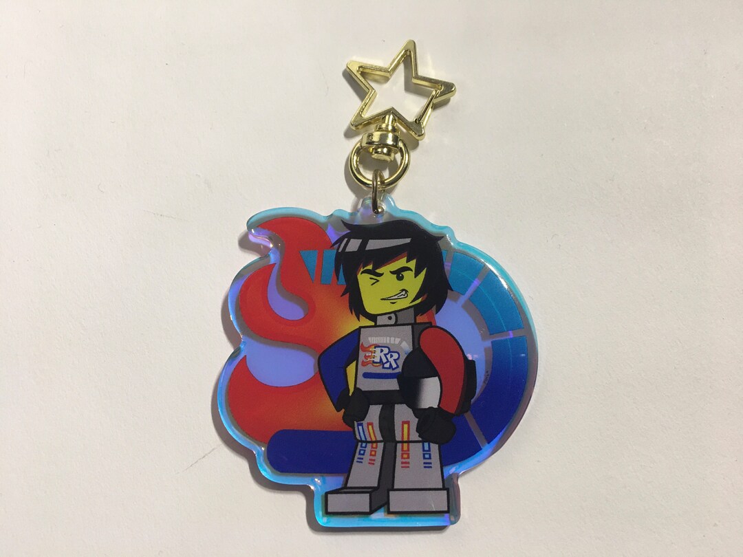 Rainbow Acrylic LEGO Racers Rocket Racer Keychain Charm - Etsy
