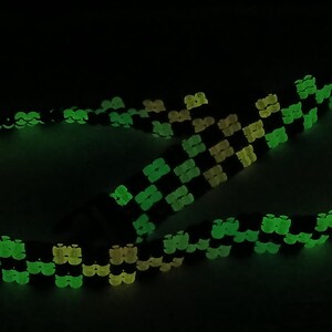 Black and Rainbow Checkered Kandi Belt Opaque and Glow in the Dark - Etsy