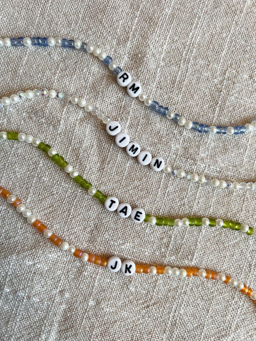 PEARLY DAYS __ BTS Kpop Bias Custom Beaded Necklace Ot7 - Etsy