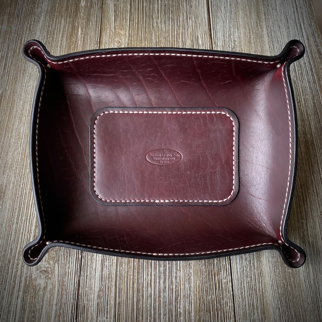 Handmade Leather Valet Tray - Etsy