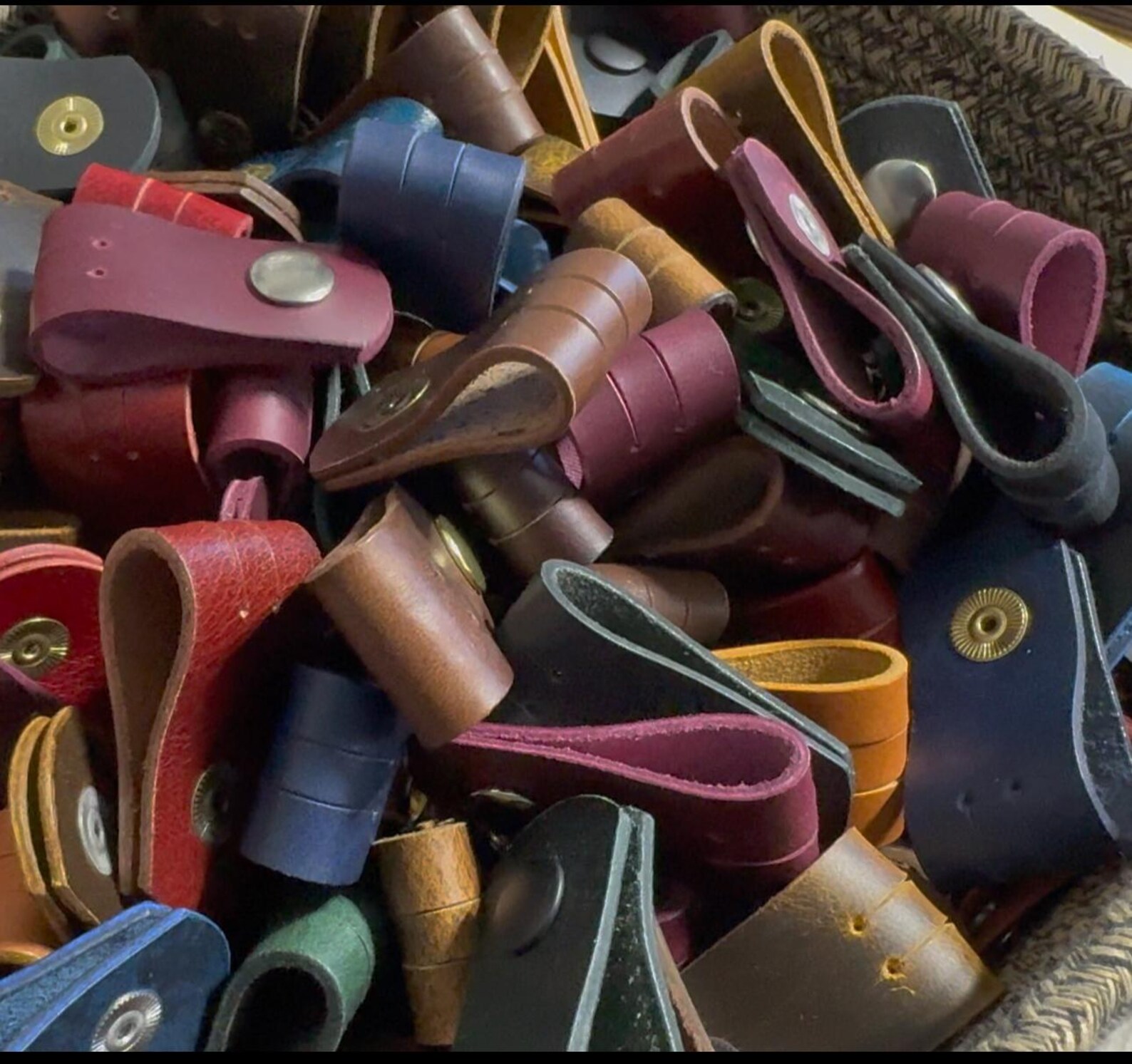 Leather Cord Keepers Set of 6 - Etsy