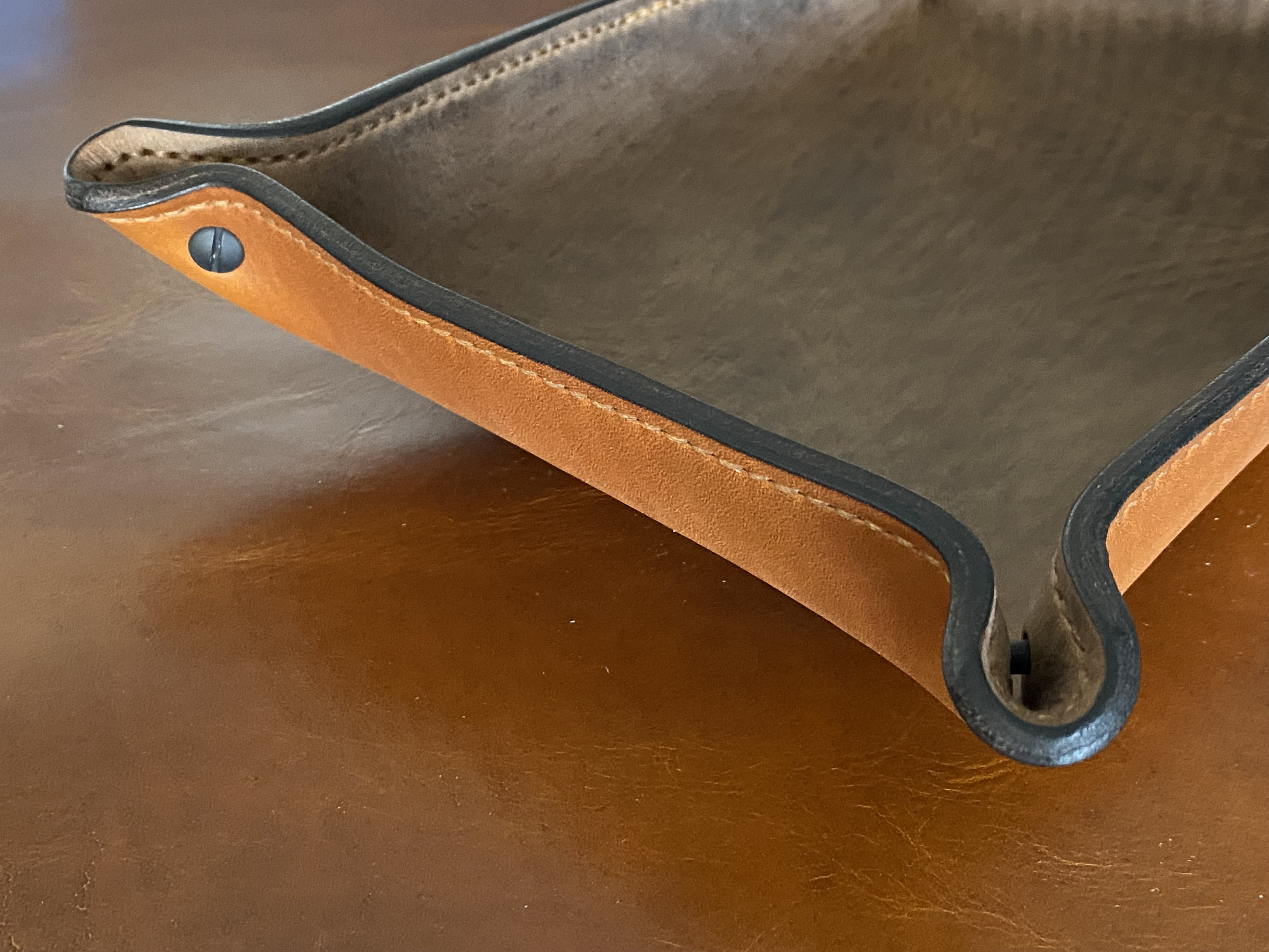 Handmade Leather Valet Tray - 10x7 - Etsy